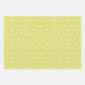 Chartreuse, Gold, and Coral Snowflake Holiday Wrapping Paper Sheets ...