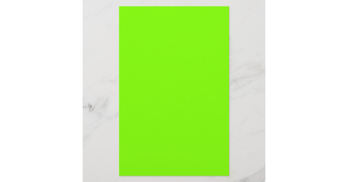 Chartreuse Green Color Bright Neon Green Color | Zazzle