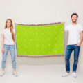 Chartreuse green retro abstract geometric pattern throw blanket | Zazzle