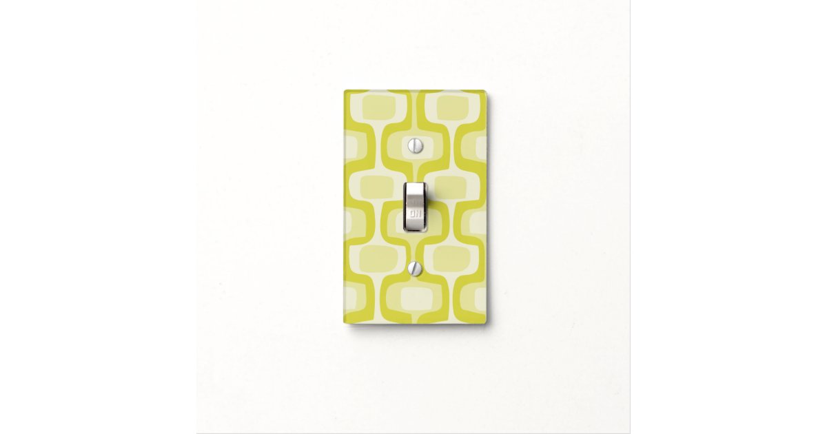 Chartreuse Mid-Century Modern Geometric Light Switch Cover | Zazzle