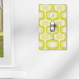 Chartreuse Mid-Century Modern Geometric Light Switch Cover | Zazzle