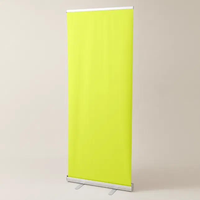 Chartreuse neon green screen solid background Retractable Banner | Zazzle