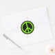Chartreuse Peace Symbol Classic Round Sticker | Zazzle
