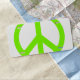Chartreuse Peace Symbol License Plate | Zazzle