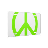 Chartreuse Peace Symbol License Plate | Zazzle