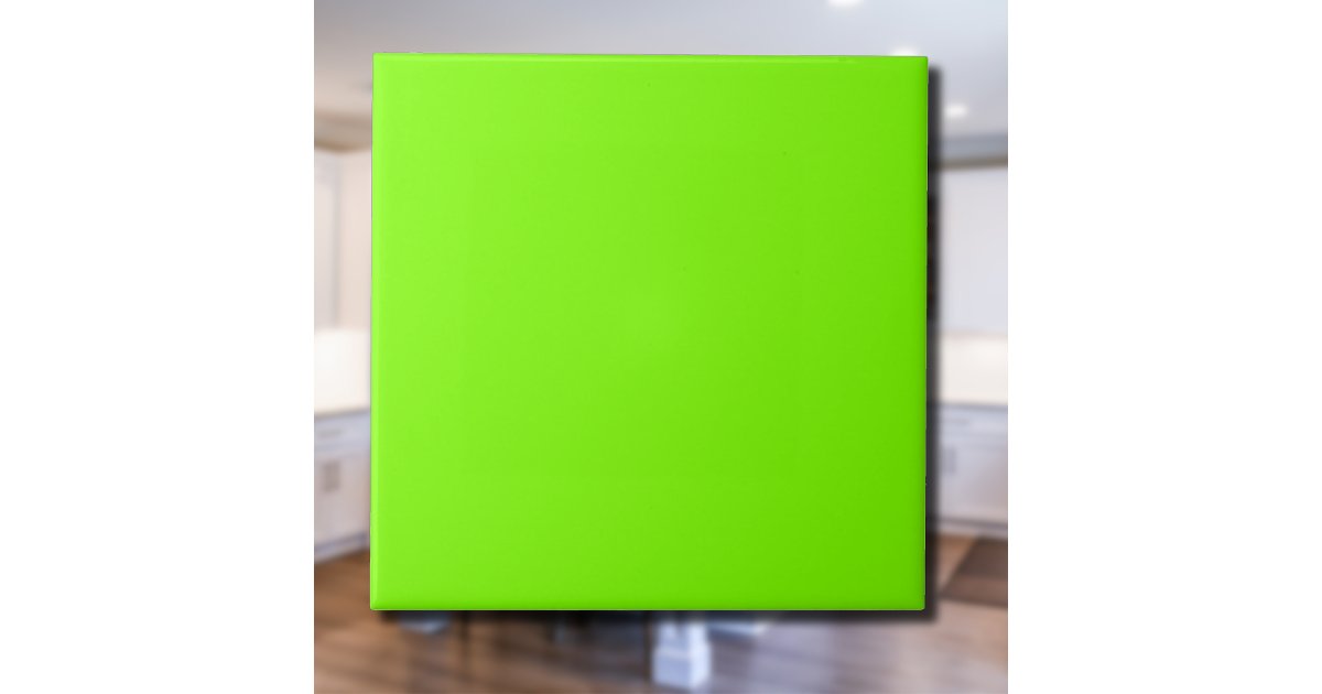 Chartreuse Solid Color | Classic | Elegant Ceramic Tile | Zazzle