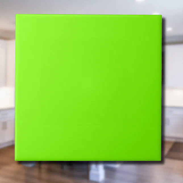 Chartreuse Solid Color | Classic | Elegant Ceramic Tile | Zazzle