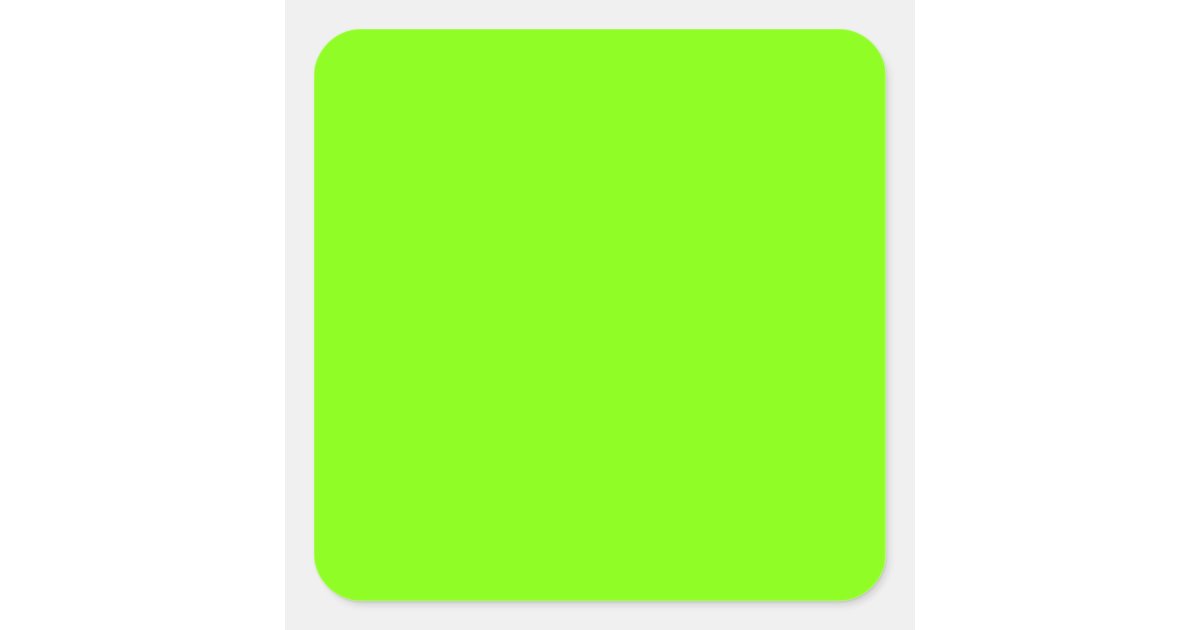 Chartreuse Square Sticker | Zazzle