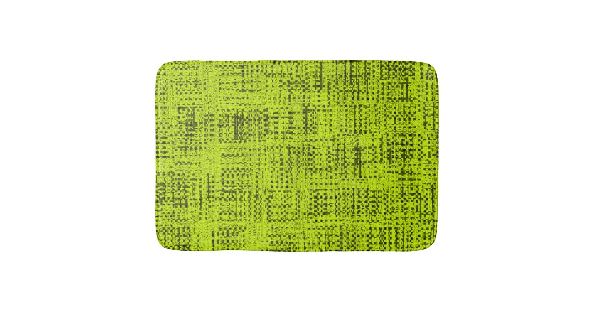 Chartreuse Tweed Bath Mat | Zazzle