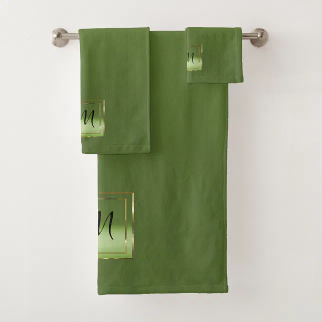 Chartreuse Yellow Green Make it Yours Gradient Bath Towel Set | Zazzle
