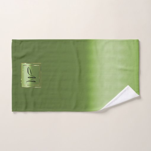 Chartreuse Yellow Green Make it Yours Gradient Bath Towel Set | Zazzle