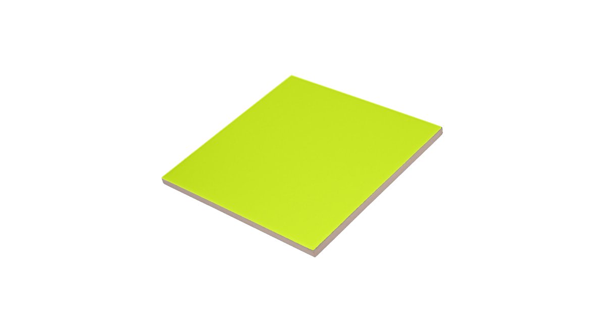 Chartreuse Yellow (solid color) Ceramic Tile | Zazzle