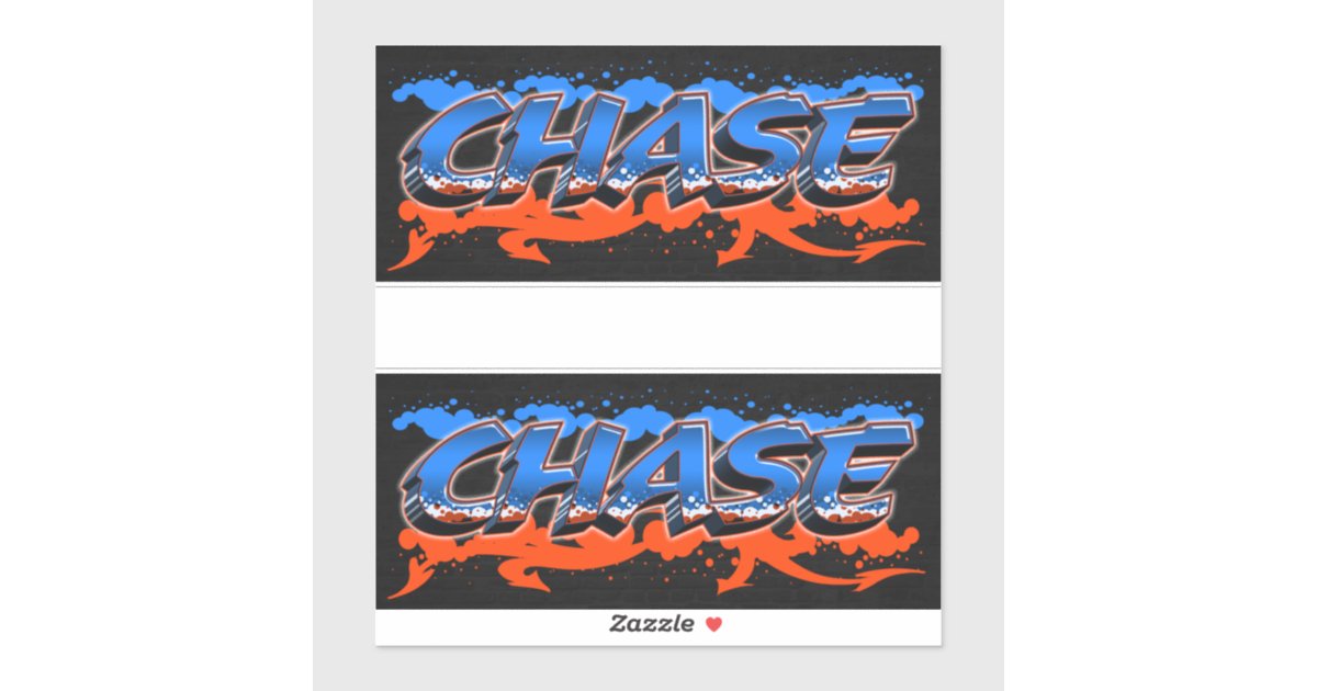Chase First Name Graffiti Sticker | Zazzle
