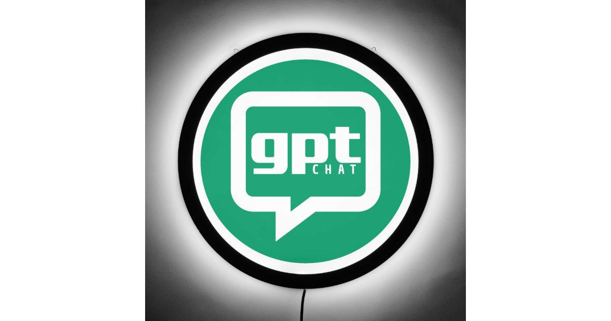 Chat GPT Illuminated Sign | Zazzle