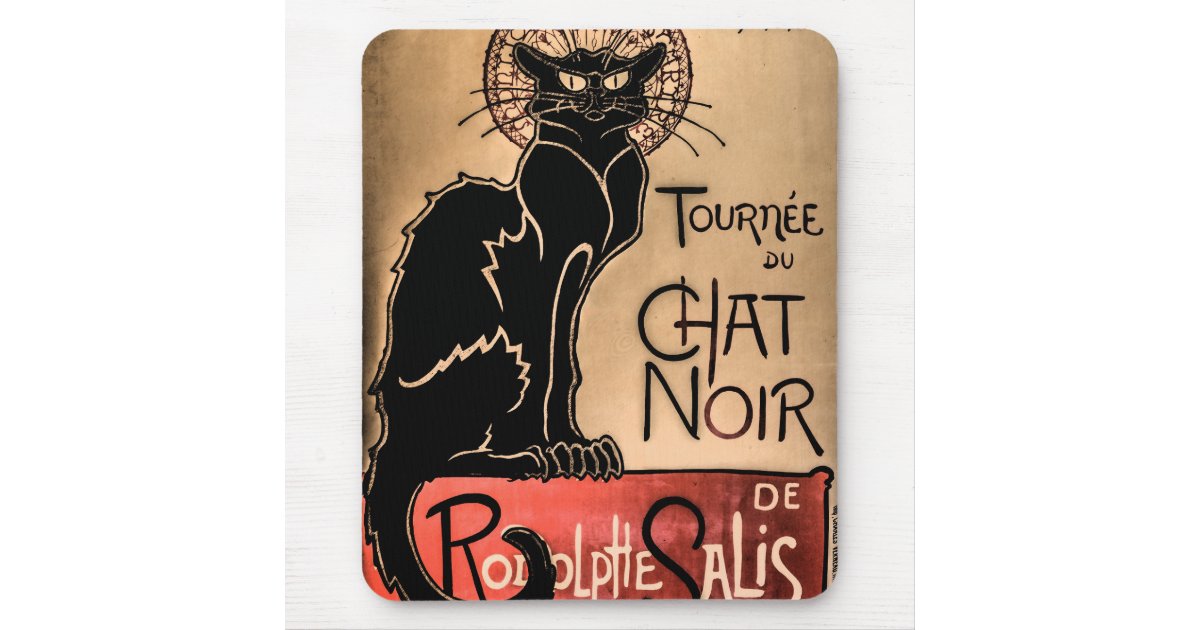 Chat Noir - Black Cat Poster Mouse Pad | Zazzle