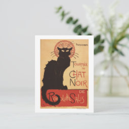 Chat Noir Cabaret Troupe Black Cat Promo Poster Postcard | Zazzle