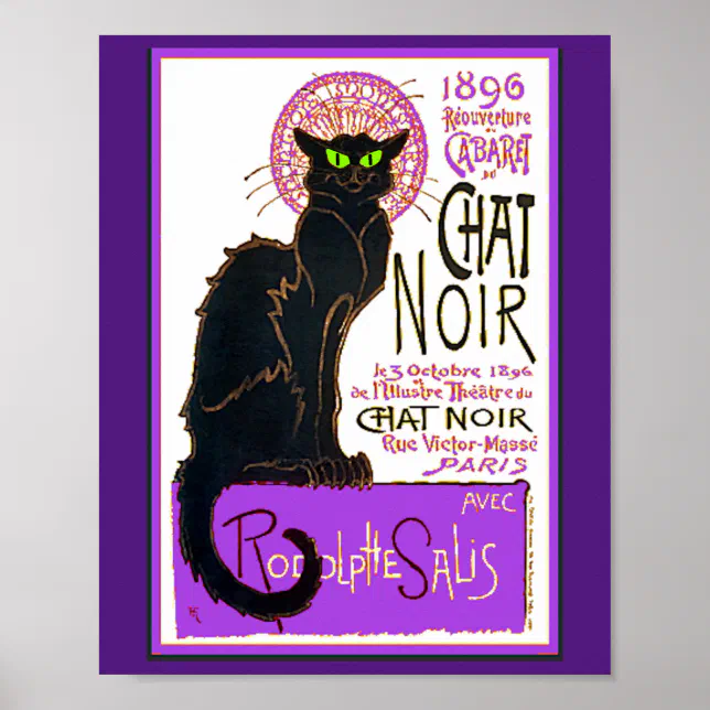 Chat Noir, Steinlen Fine Art, Poster | Zazzle