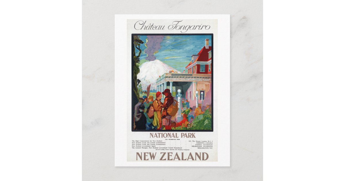 Chateau Tongariro National Park New Zealand Poster Postcard | Zazzle
