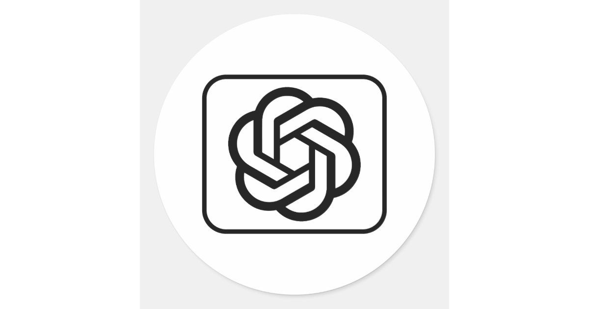 chatgpt logo sticker | Zazzle