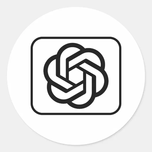 chatgpt logo sticker | Zazzle
