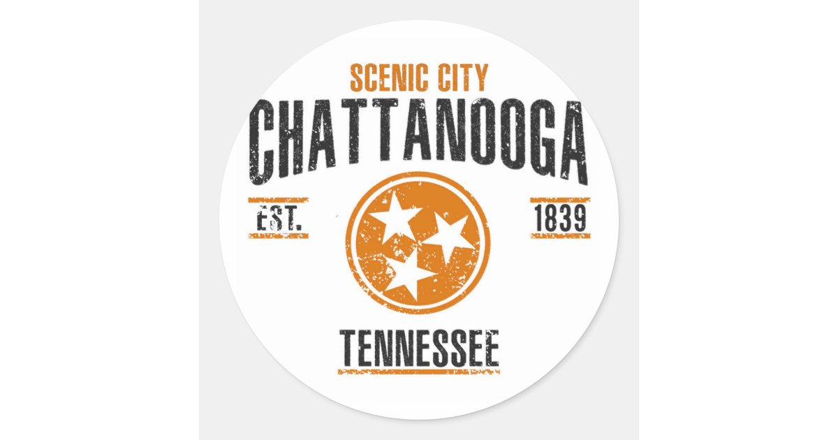 Chattanooga Classic Round Sticker | Zazzle
