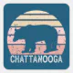 Chattanooga Tennessee Retro Bear Square Sticker | Zazzle