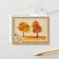 Chatting Autumn Trees Best Friends Fall Foliage Postcard | Zazzle