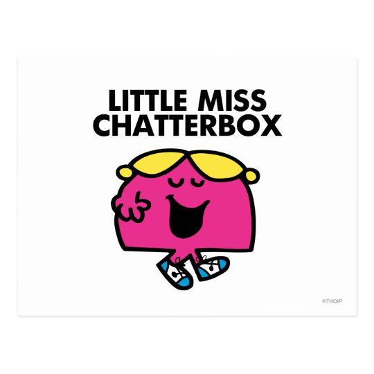 Chatting With Little Miss Chatterbox Postcard | Zazzle.com