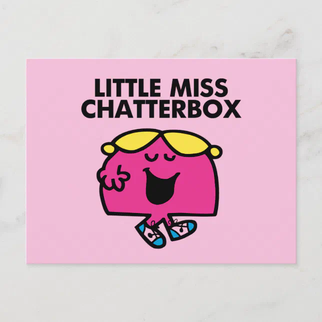 Chatting With Little Miss Chatterbox Postcard | Zazzle