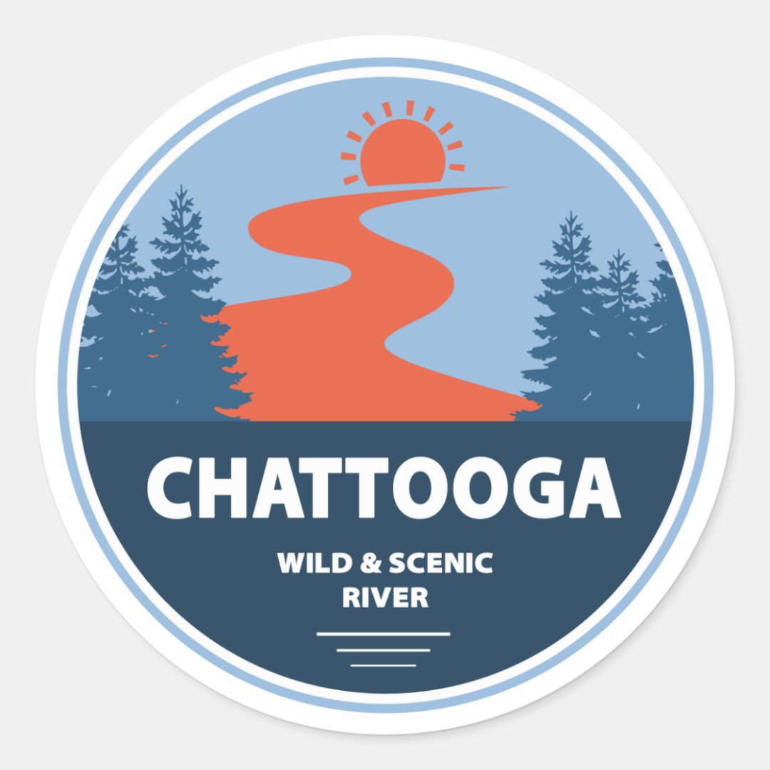 Chattooga Wild And Scenic River Classic Round Sticker | Zazzle