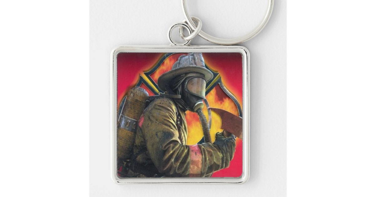 Chaveiro premium Fireman Keychain | Zazzle.com