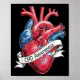 Chd Awareness Anatomical Heart Ribbon Design Poster | Zazzle