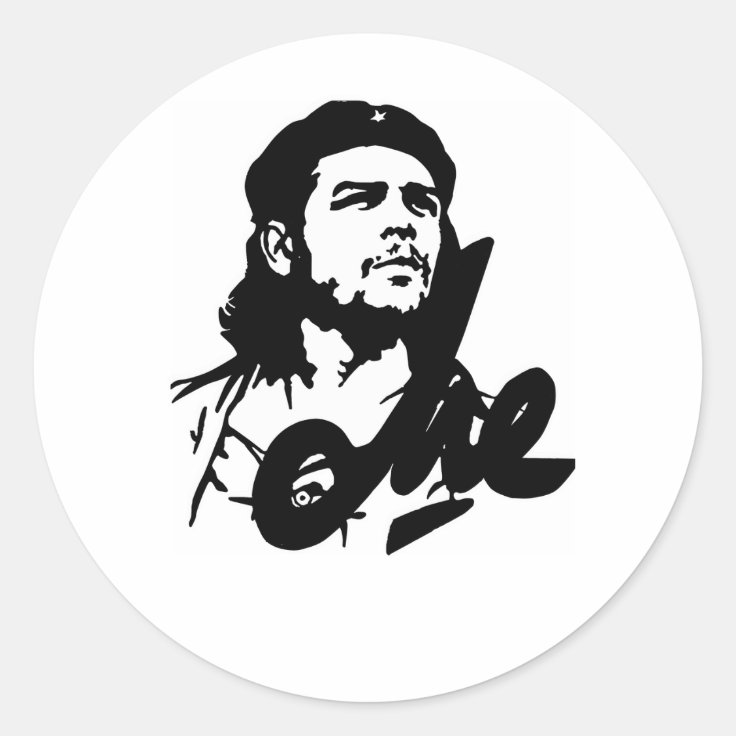 che guevara classic round sticker | Zazzle