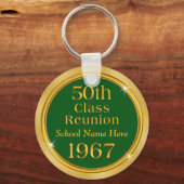 Cheap 50th Class Reunion Keychains, School Name Keychain | Zazzle