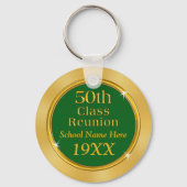Cheap 50th Class Reunion Keychains, School Name Keychain | Zazzle