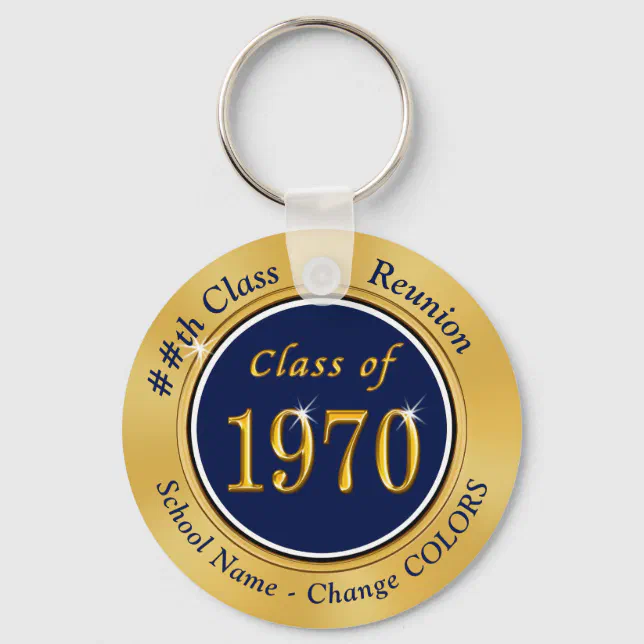 Cheap, 55th Class Reunion Ideas, Class of 197O, Keychain | Zazzle