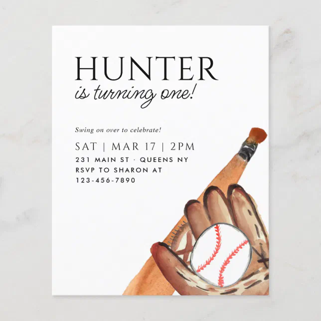 Cheap Baseball Bat Glove Ball Kid Sports Birthday Flyer | Zazzle