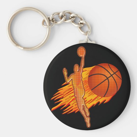 CHEAP Basketball TEAM Gifts Flaming Basketball Keychain | Zazzle.com