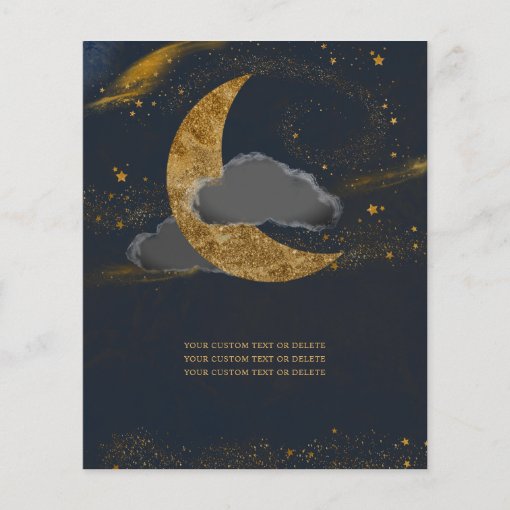 Cheap Celestial Midnight Blue Stars Quinceanera Flyer | Zazzle