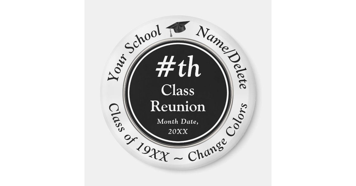 Cheap Class Reunion Souvenirs, ANY COLORS, YEAR Magnet | Zazzle