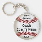 Cheap Gifts for Coaches Custom Baseball Keychains | Zazzle