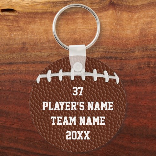 Cheap Personalized Football Gifts for Players BULK Keychain | Zazzle