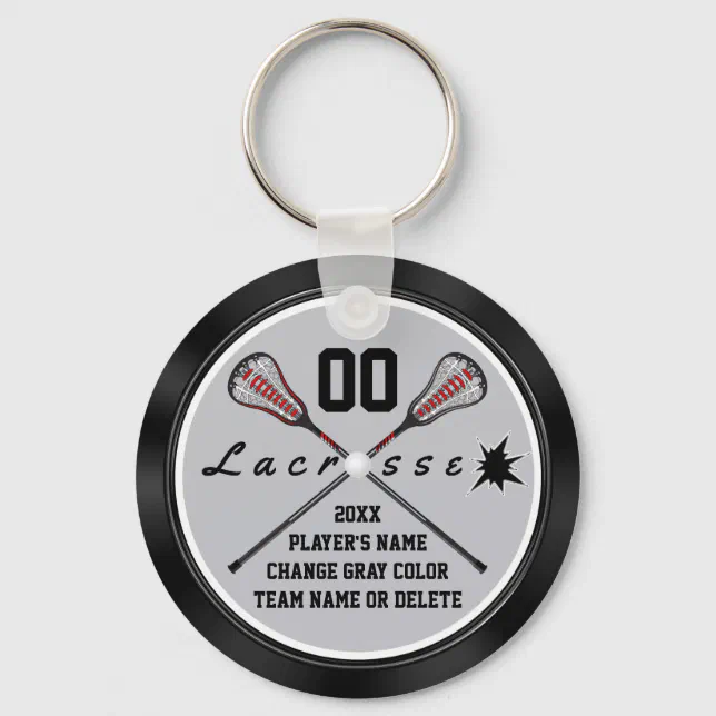 Cheap Personalized Lacrosse Team Gifts, Your Text Keychain | Zazzle