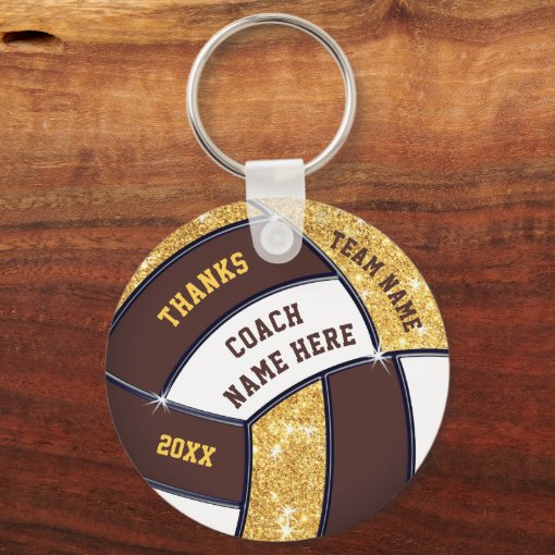Cheap Personalized Volleyball Gifts for Coaches Keychain | Zazzle