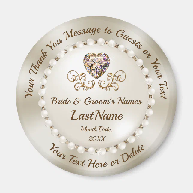 Cheap Personalized, Wedding Thank You Magnets, Magnet | Zazzle