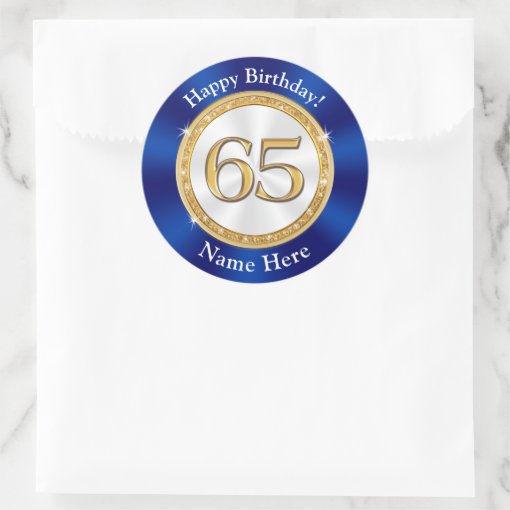 Cheap Sapphire Blue, 65th Birthday Stickers | Zazzle