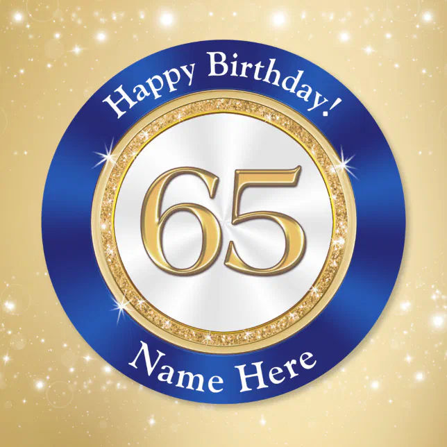 Cheap Sapphire Blue, 65th Birthday Stickers | Zazzle