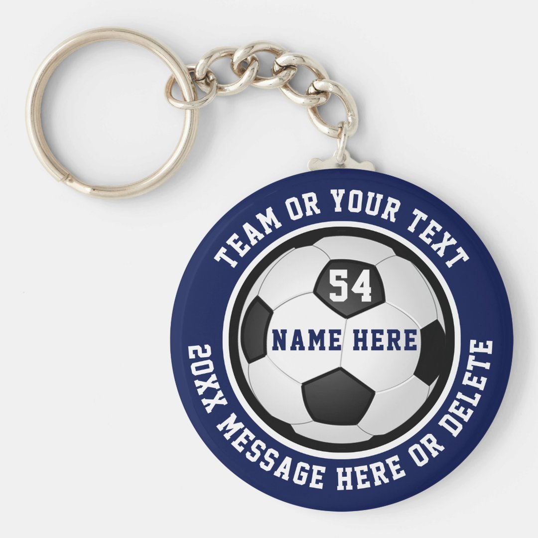 Cheap Soccer Keychains Personalized for Boys Girls | Zazzle