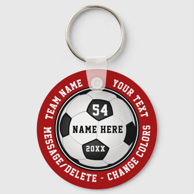 Cheap Soccer Party Favors, Personalized Soccer Keychain | Zazzle