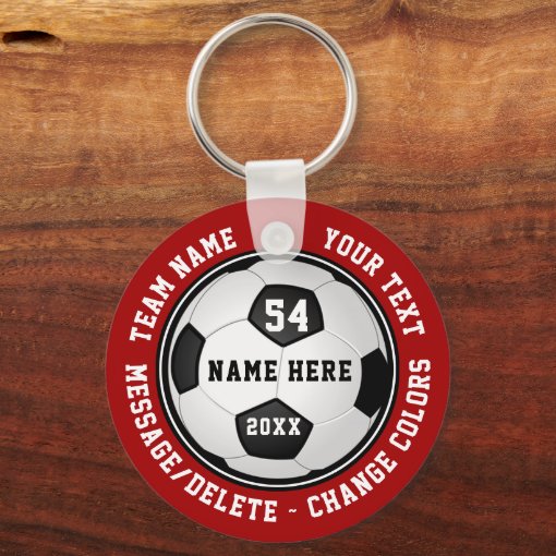 Cheap Soccer Party Favors, Personalized Soccer Keychain | Zazzle
